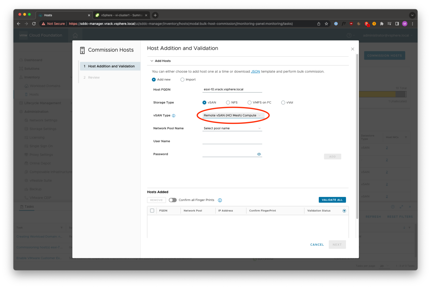 Using HCI Mesh with VCF (and compute-only clusters) – mgustafsson - yet another VMware blog