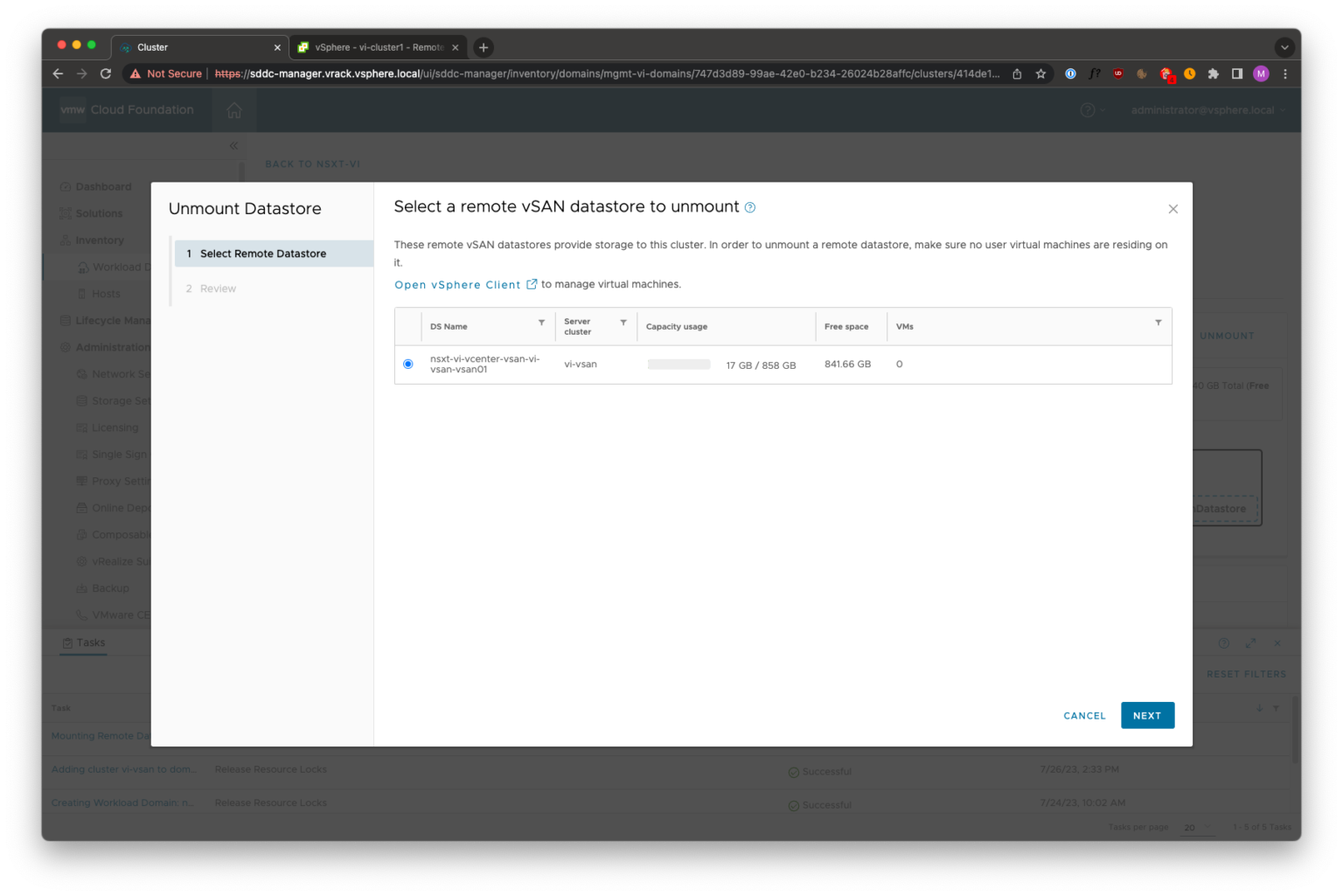 Using HCI Mesh with VCF (and compute-only clusters) – mgustafsson - yet another VMware blog